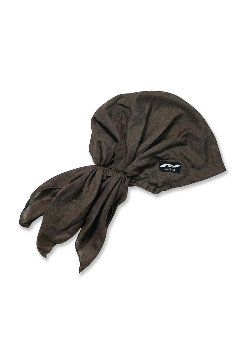 Logo crinkled du-rag -brown- – Cycle by myob