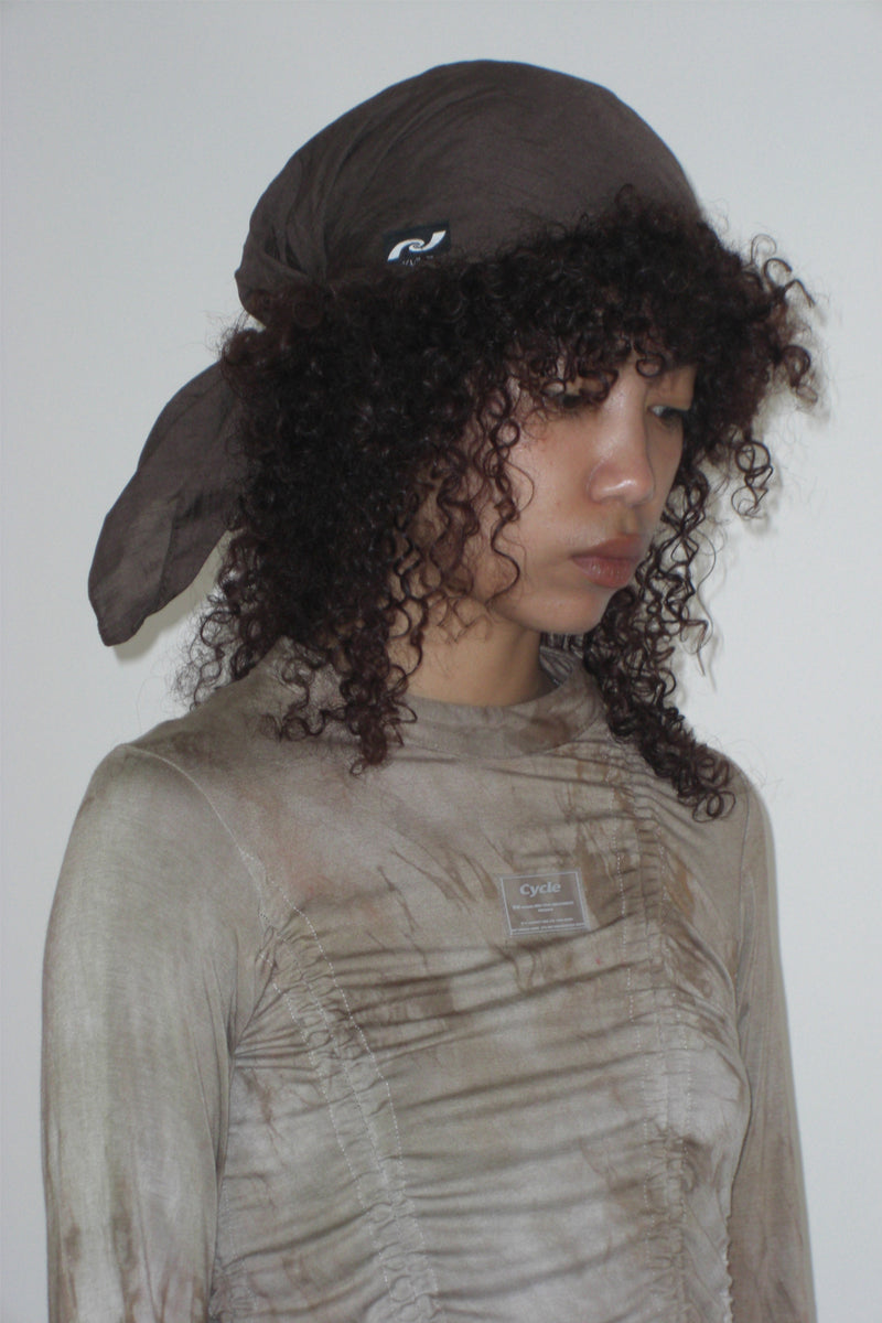 Logo crinkled du-rag -brown- – Cycle by myob