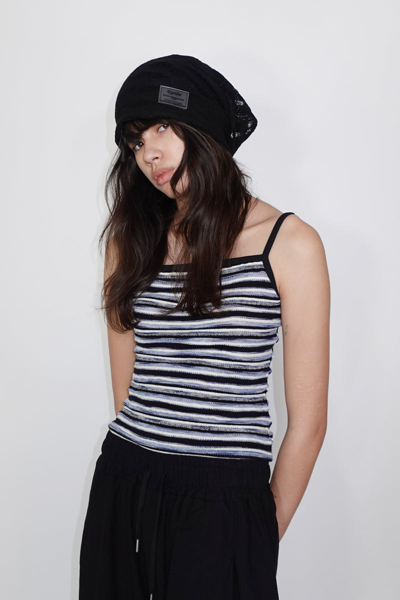 【restock】multi border camisore -blue- – Cycle by myob