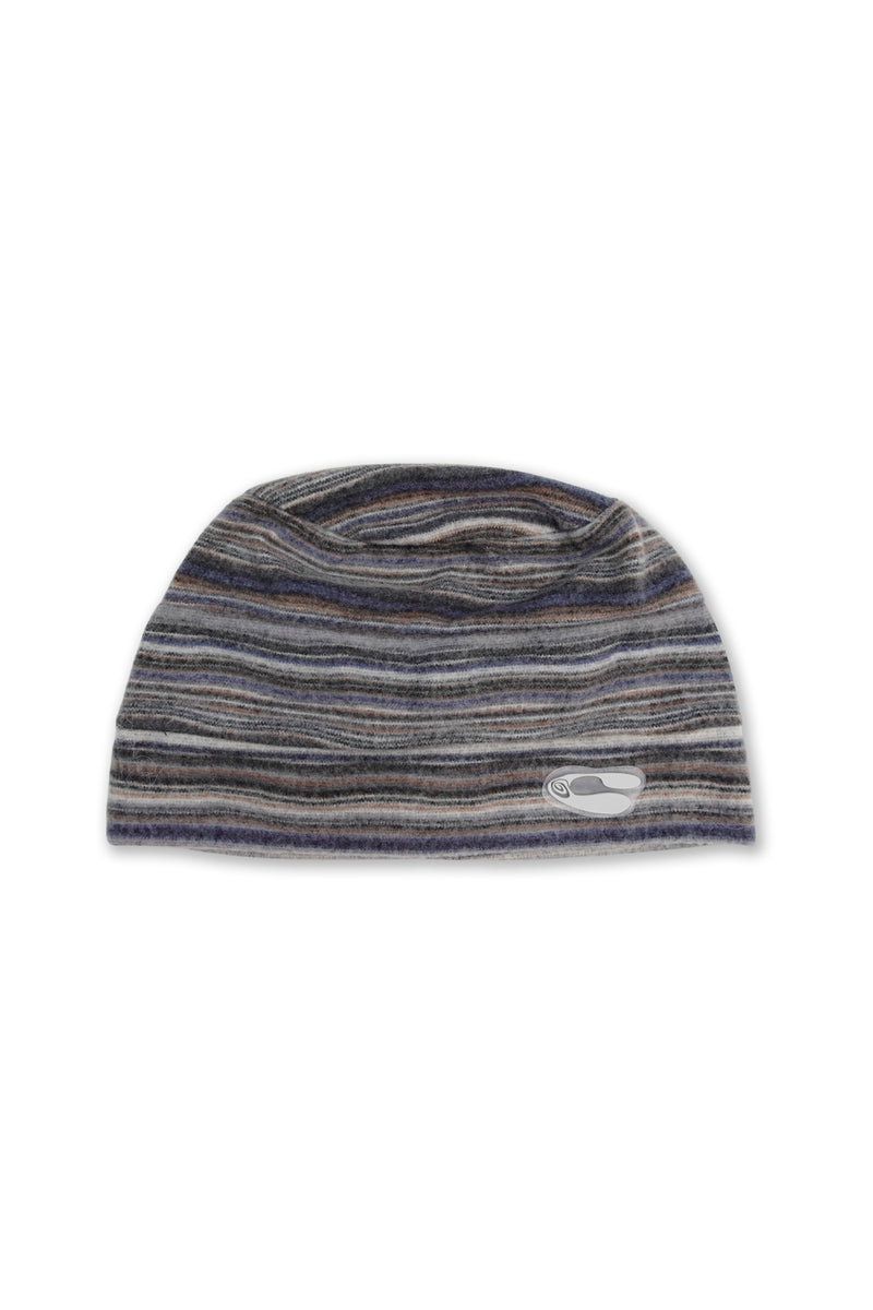 Multi stripe beanie -blue × brown- – Cycle by myob