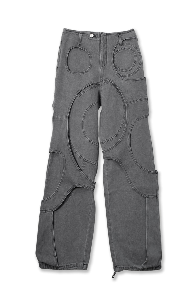 Circle cut-out denim pants -black- *last1 – Cycle by myob